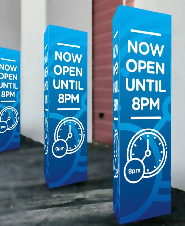 Printed Bollard Sleeves | Correx Printed Bollard Covers UK